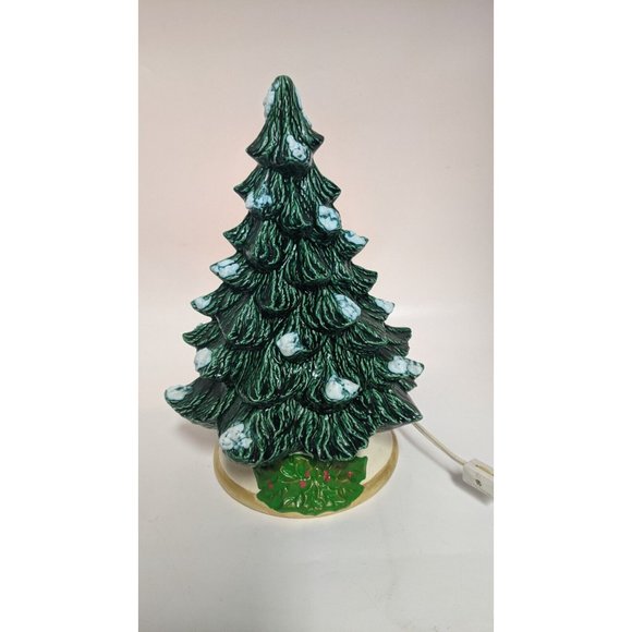 Unbranded | Accents | Vintage Light Up Ceramic Christmas Tree Base Two ...